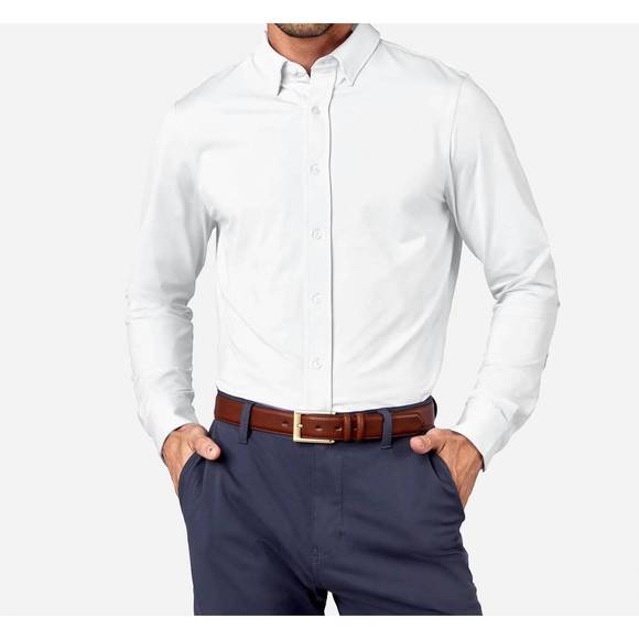 RHONE | Shirts | New Rhone Commuter Shirt Slim Fit In Bright White ...